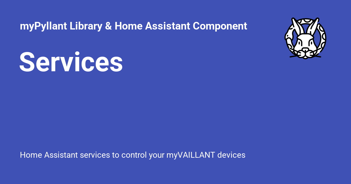 Services - myPyllant Library & Home Assistant Component