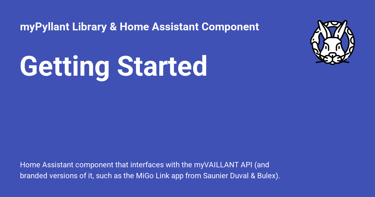 Getting Started - myPyllant Library & Home Assistant Component